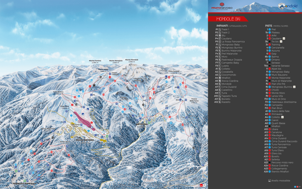 Mappa comprensorio - Prato Nevoso Ski